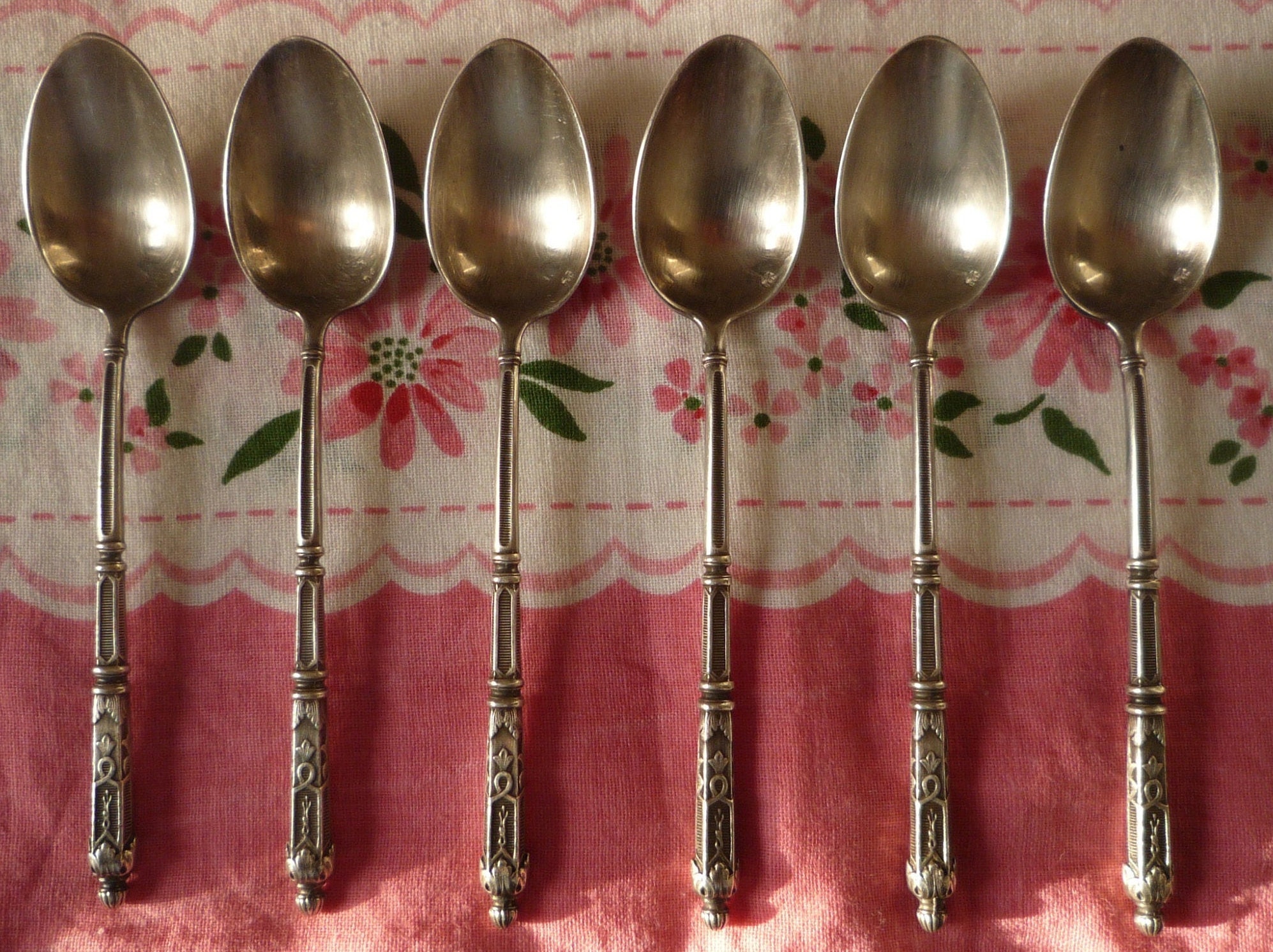 Buy Ancient Silver Metal Spoons Napoleon III Old Little Silver Metal ...
