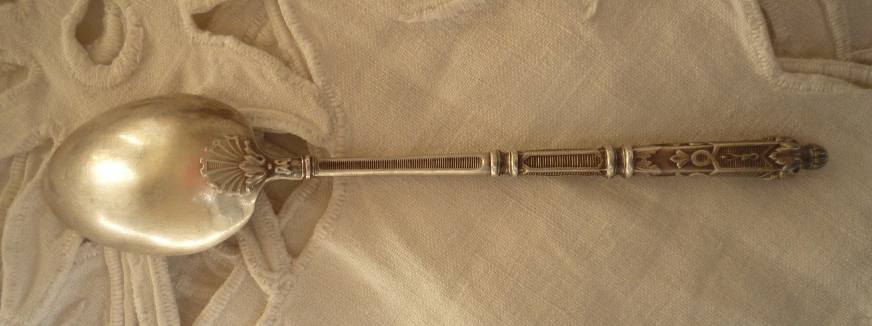 Buy Ancient Silver Metal Spoons Napoleon III Old Little Silver Metal ...