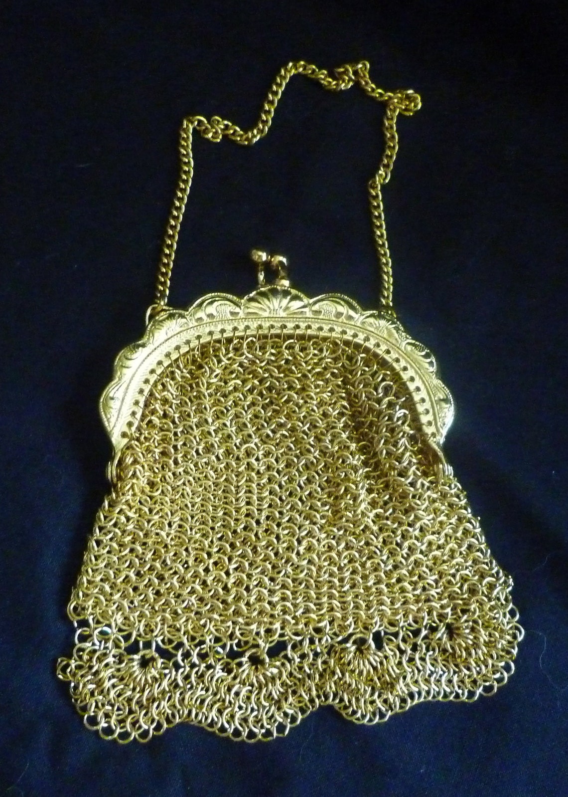 Small Gold Mesh Wallet Art Deco Gold Color 1930 Small Gold - Etsy