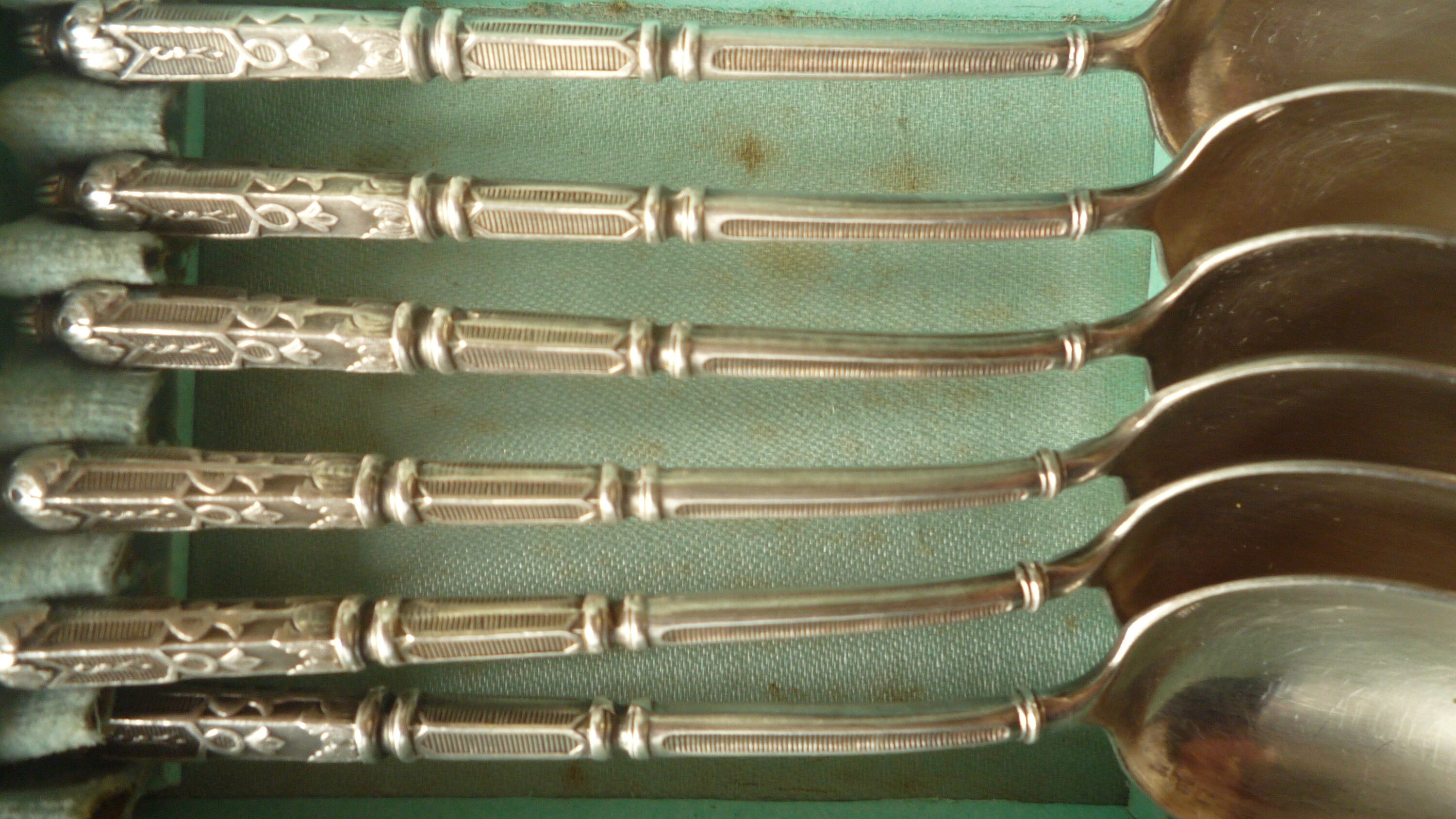 Buy Ancient Silver Metal Spoons Napoleon III Old Little Silver Metal ...