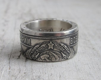Coin Ring USSR 1 Ruble Lenin Rings From Coins Lenin - Etsy