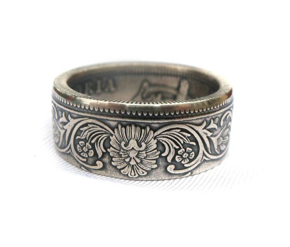 Rupee Coin Ring India 1862 1901 One Rupee Coin Silver | Etsy