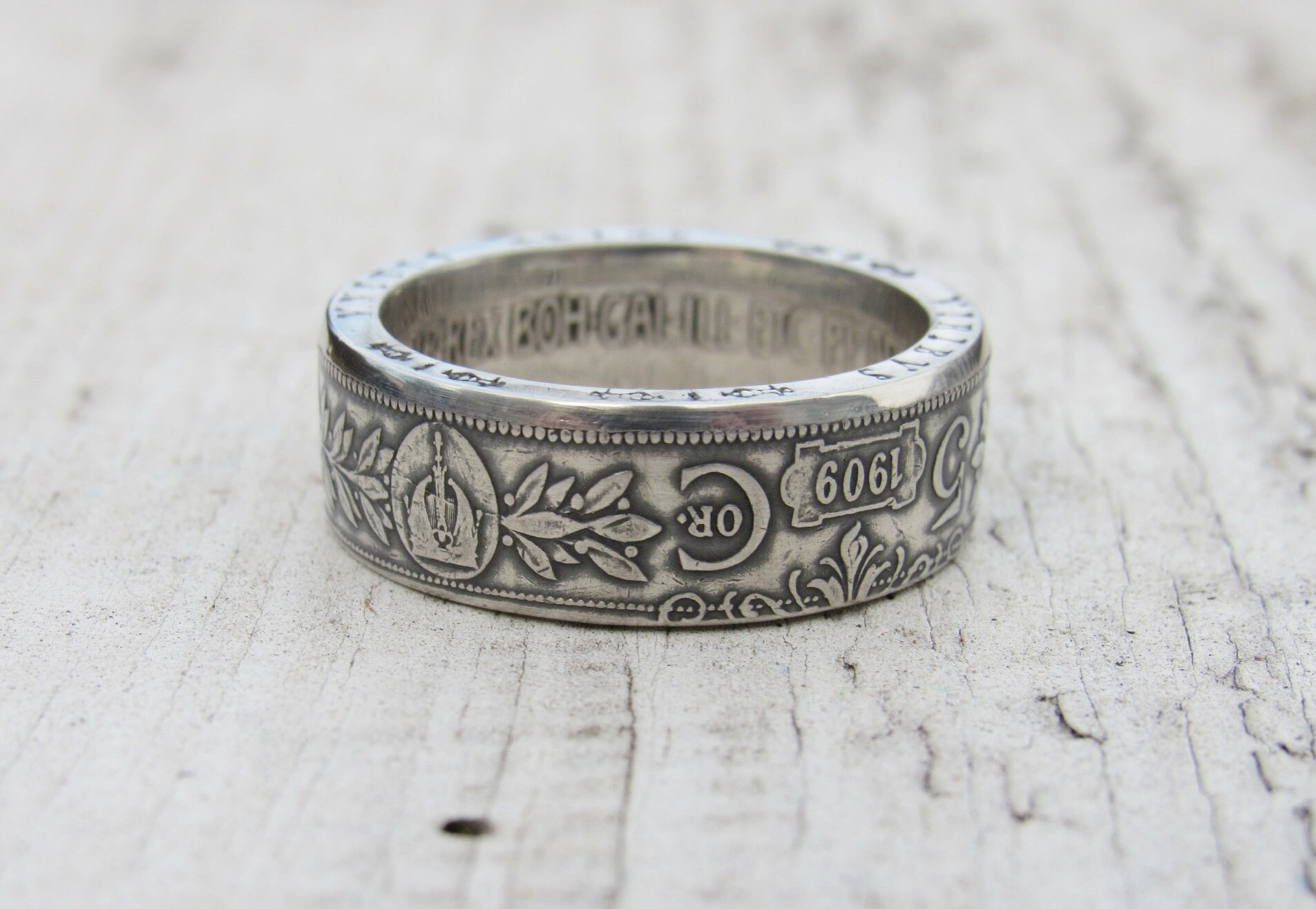 Austro-hungarian Silver Coin Ring 5 Coron Coin Ring Silver - Etsy
