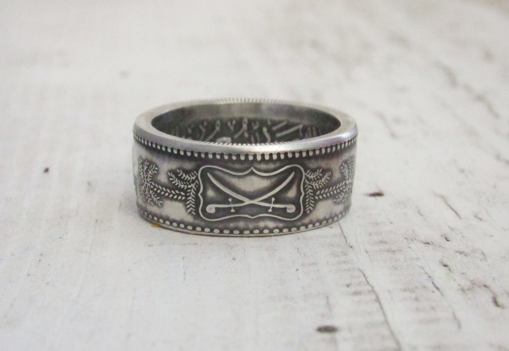 Silver Coin Ring Saudi Arabia Silver Saudi Arabia Coin Ring | Etsy