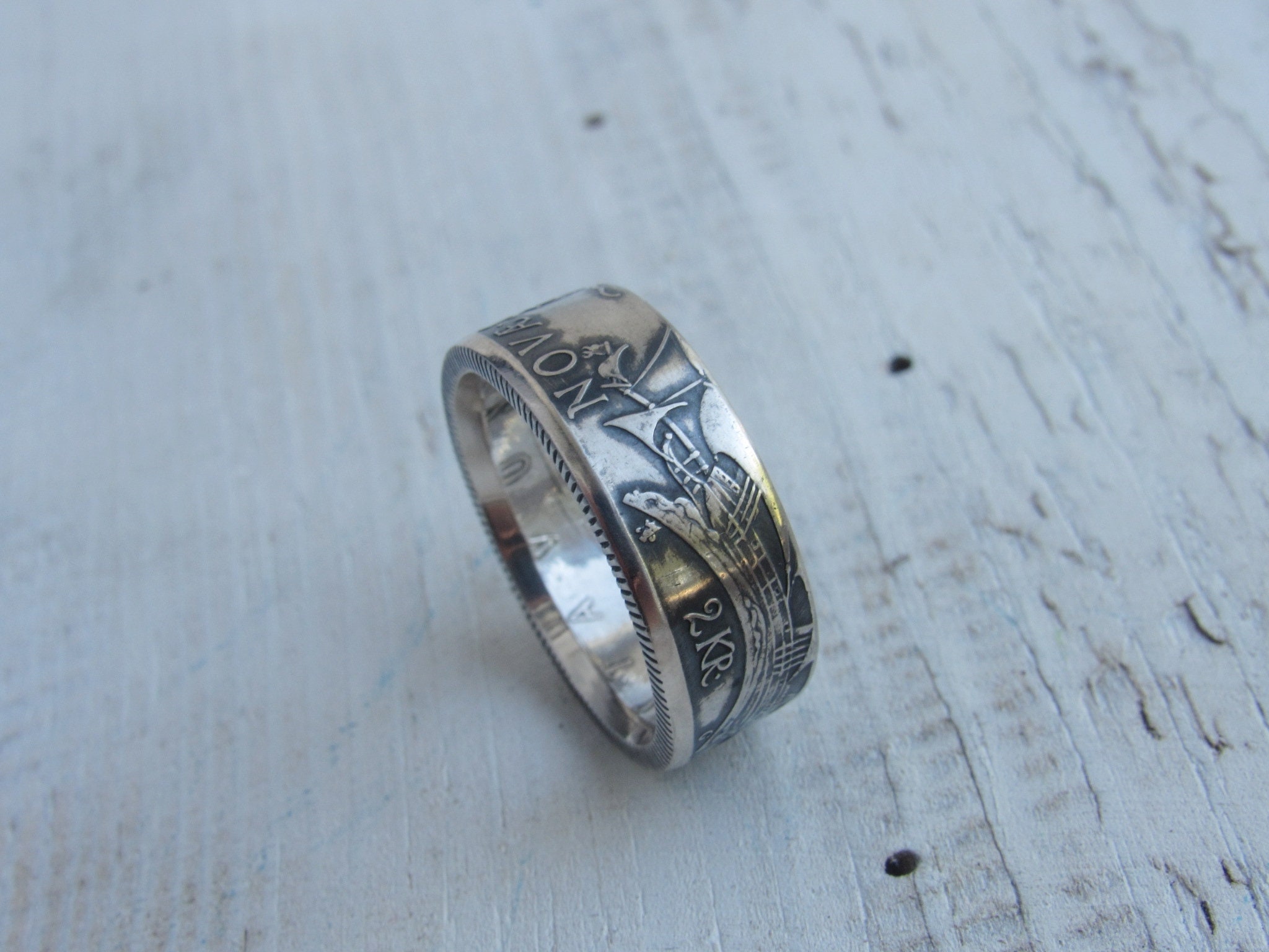 Silver Swedish Coin Ring Sweden Coin Ring Sweden Ring - Etsy