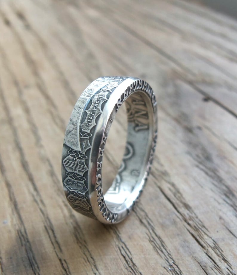 Silver Coin Ring Italy - Silver Rings - Italian Jewelry - Silver Coin ...