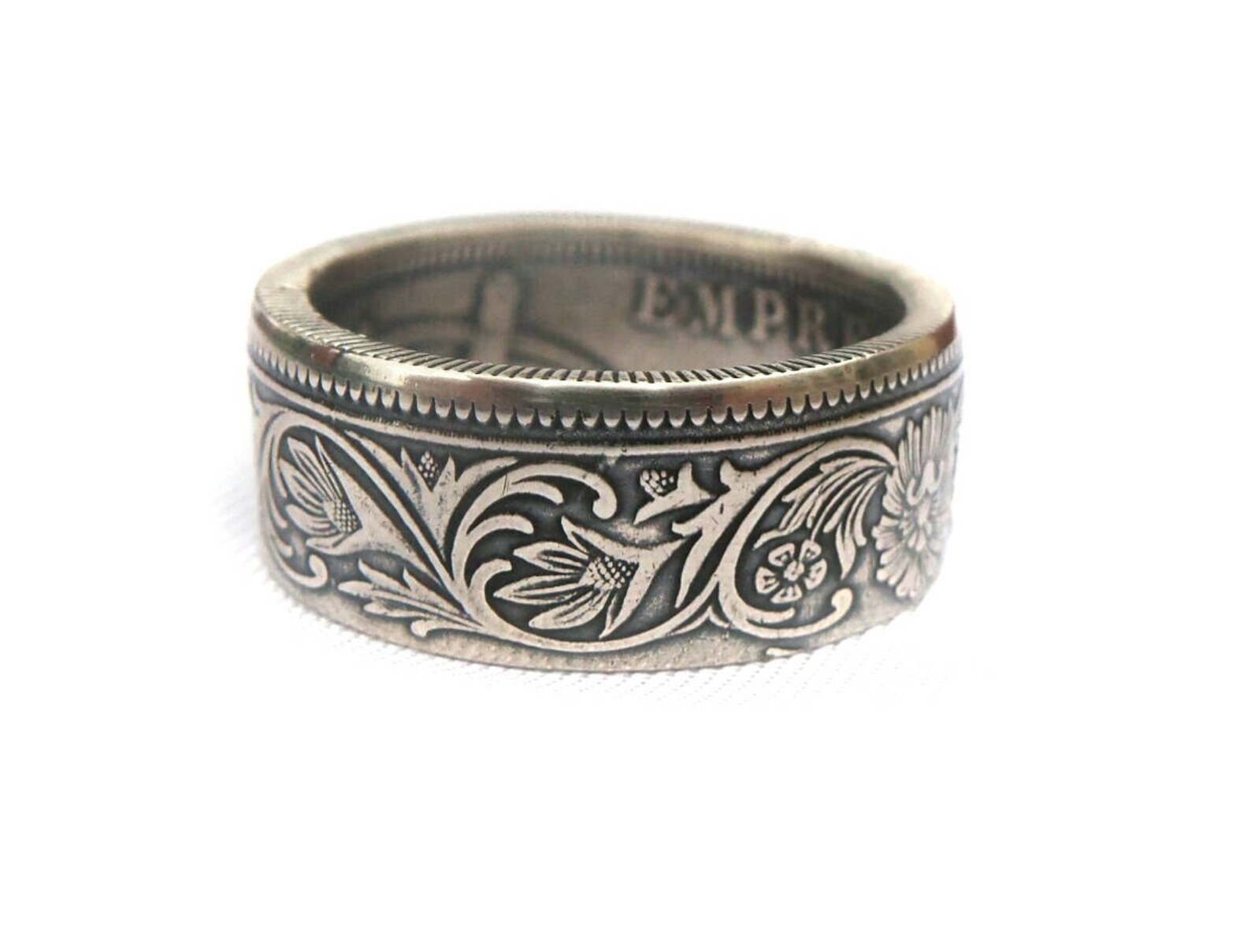 Rupee Coin Ring - India 1862 - 1901 One Rupee Coin - Silver Coin Ring ...
