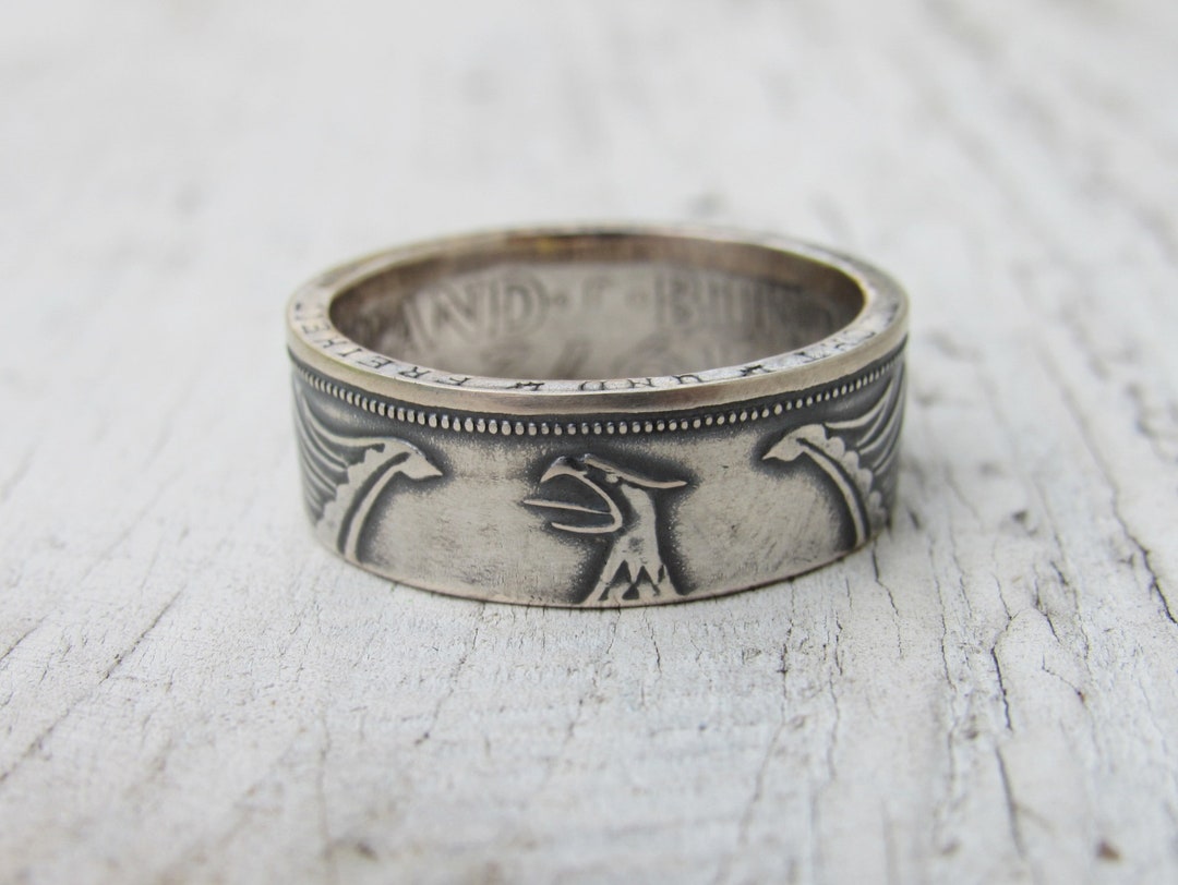 German Silver Coin Ring, Handmade Rings From Coins , Coin Ring Germany ...