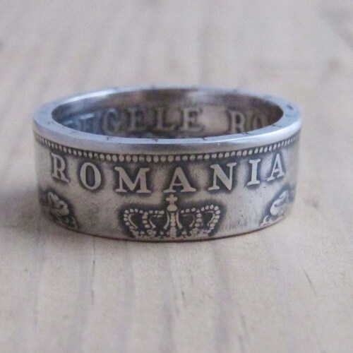 Silver Coin Ring Romania Romania Ring Made of Romanian | Etsy