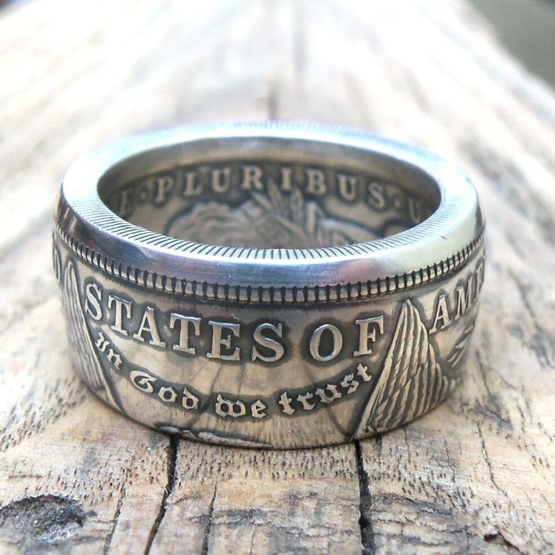 Mens Silver Dollar Ring - Etsy