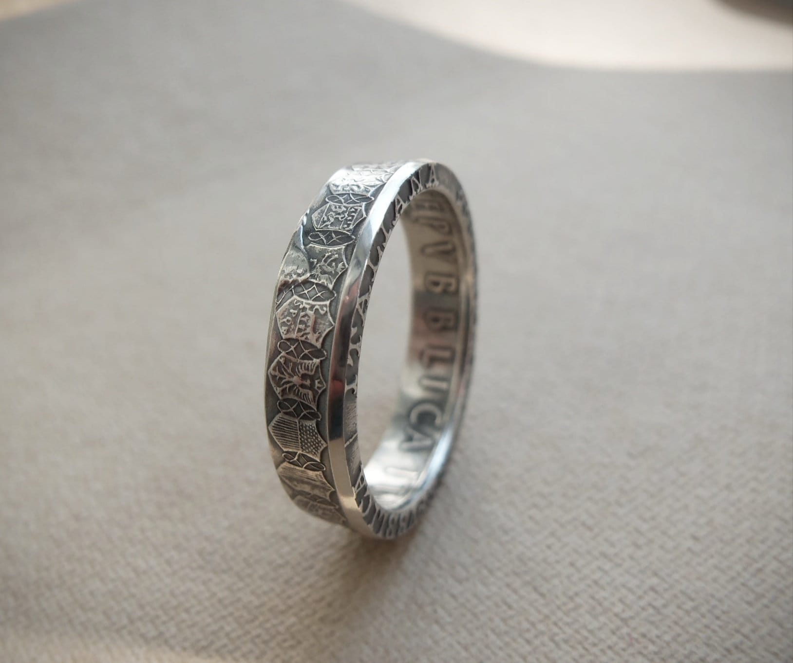 Silver Italian Coin Ring Coin ring Italy Italian jewelry | Etsy