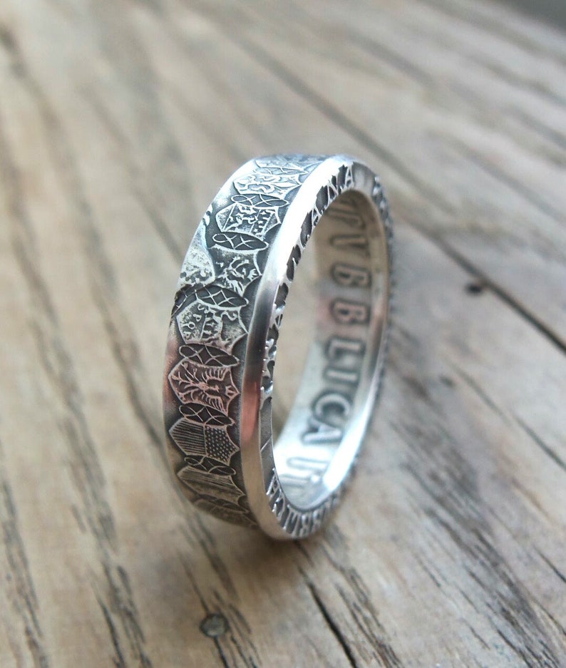 Silver Coin Ring Italy - Silver Rings - Italian Jewelry - Silver Coin ...