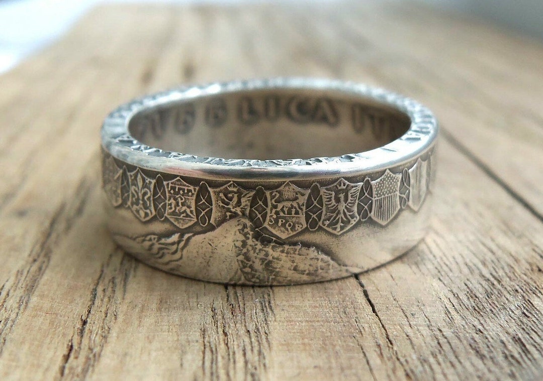 Italy Silver Coin Ring - Italy - Coin Ring Italy - Ring From Italian ...