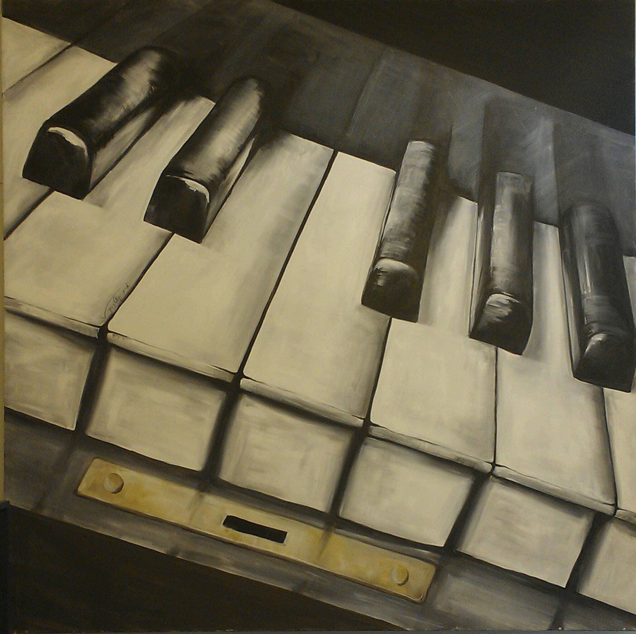 The Piano Original Painting on Canvas Handmade by Irit - Etsy