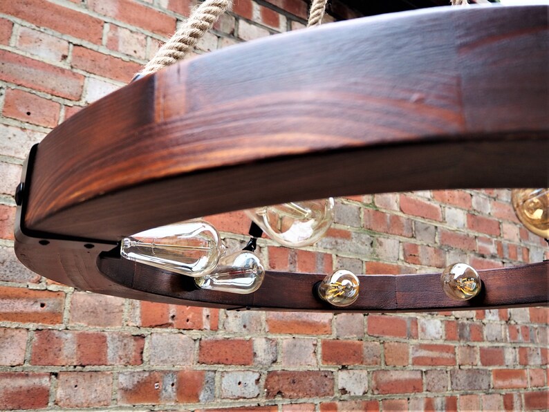 Farmhouse Wheel Chandelier / 8 Bulbs Chandelier / Rustic - Etsy