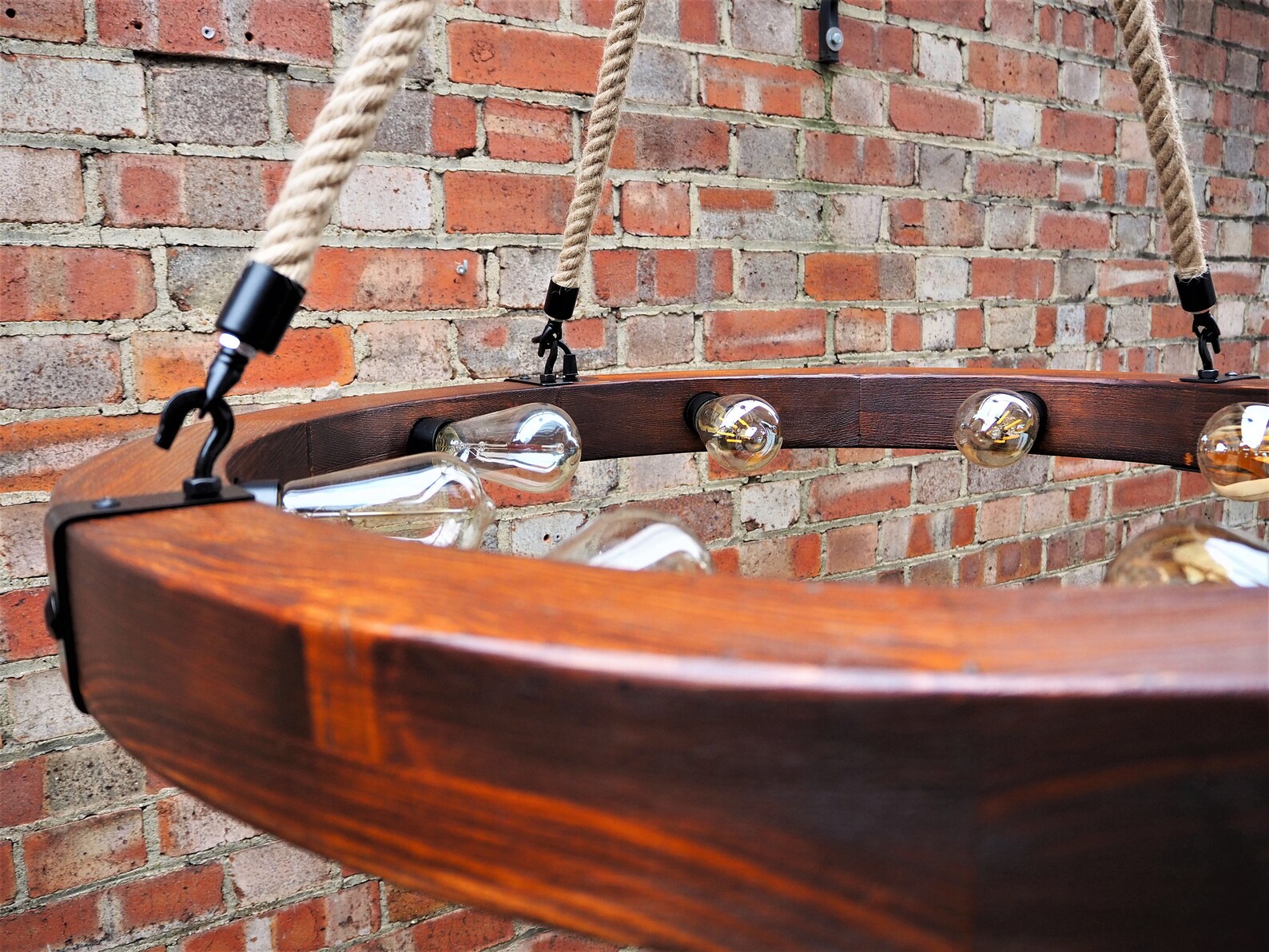 Farmhouse Wheel Chandelier / 8 Bulbs Chandelier / Rustic Pendant Light ...