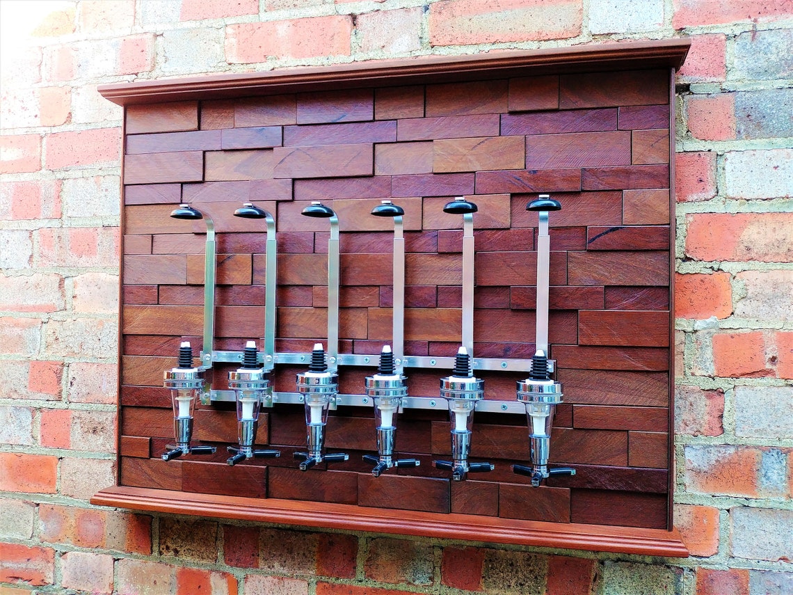 Home Whiskey Bar/Wood Wall Art/Alcohol Dispenser/Whiskey | Etsy