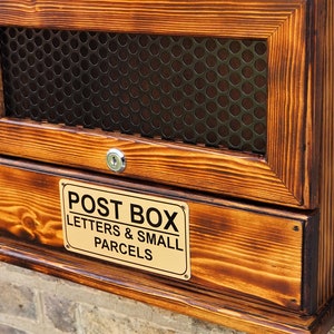 Mailbox Large, Wooden Post Box, Wall Mounted Mailbox, Handmade Letter ...