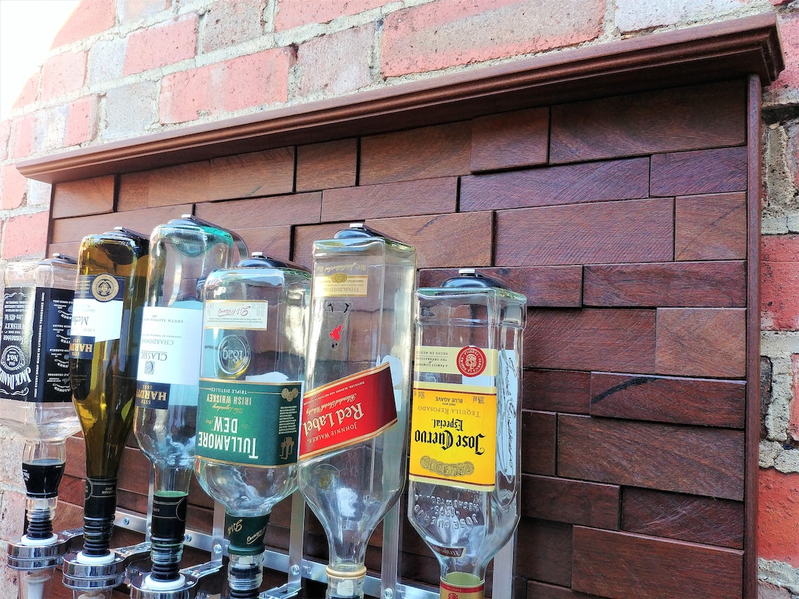 Home Whiskey Bar/Wood Wall Art/Alcohol Dispenser/Whiskey | Etsy