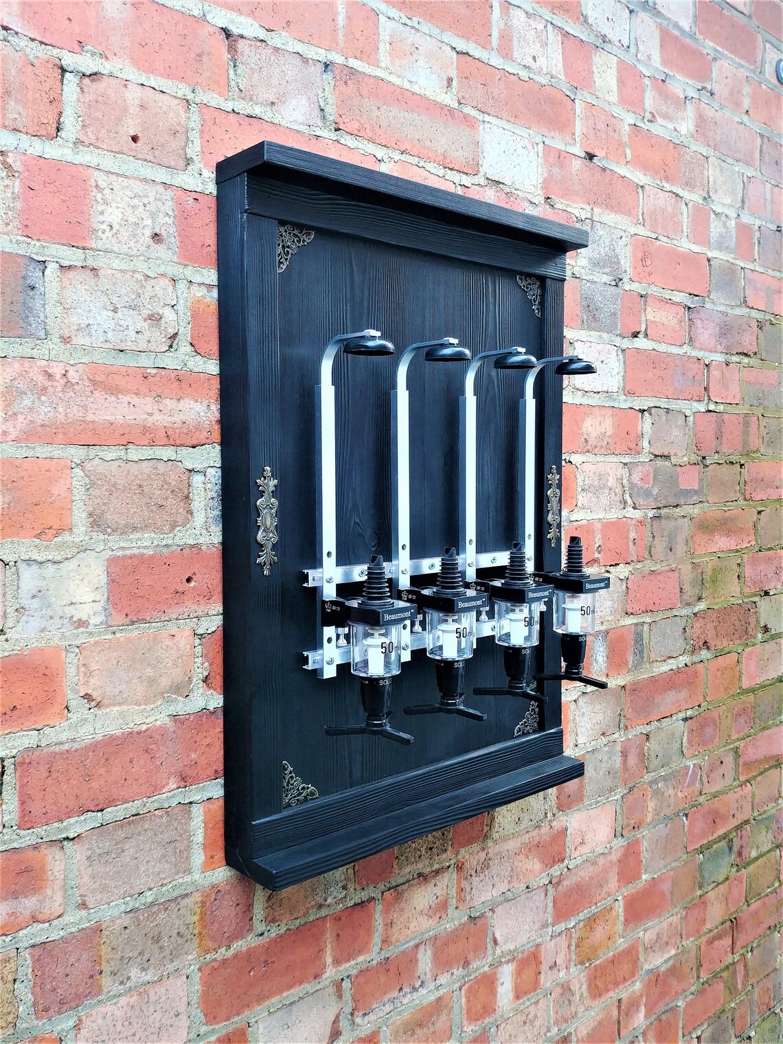 Wall Alcohol Dispenser / Wood Massive Bar/liquor Dispenser/ 4 - Etsy