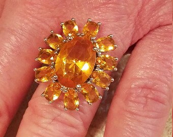 Large Gemstone Ring - Etsy