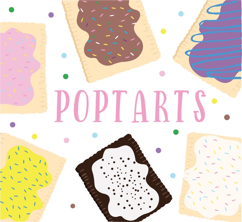 Pop Tarts Clipart / Pop Tarts / Toaster Pastry / Fun Food / Hand Drawn ...