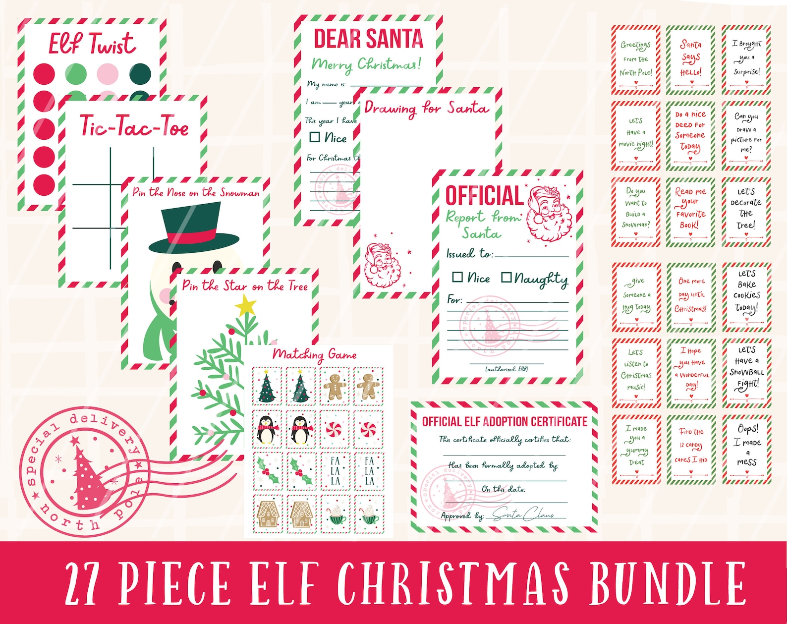 Printable Elf Bundle / Digital Download / Christmas Elf Props / Elf ...