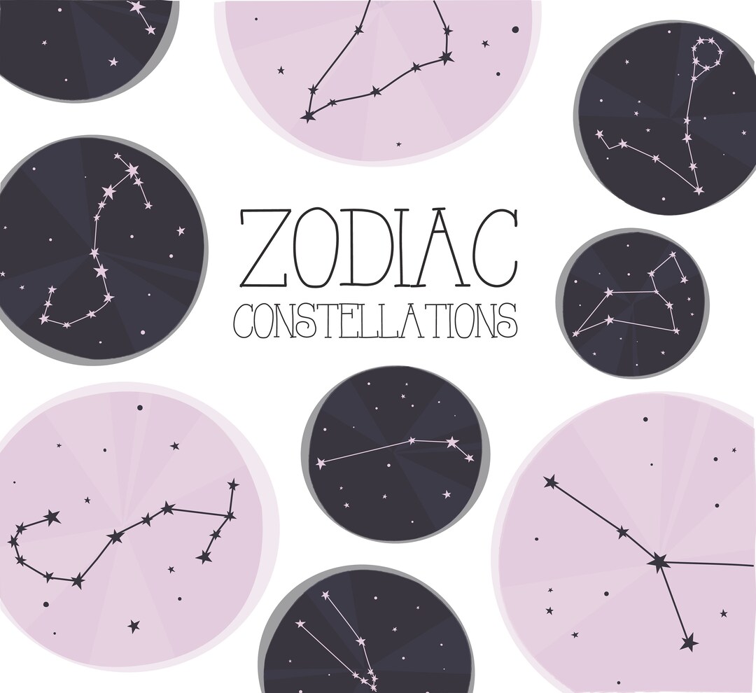 Zodiac Clipart / Zodiac Constellation / Astrology Art / Planner ...