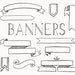 Banner Doodles / Hand Drawn Banner Clip Art / Banner Clip Art / Blog ...