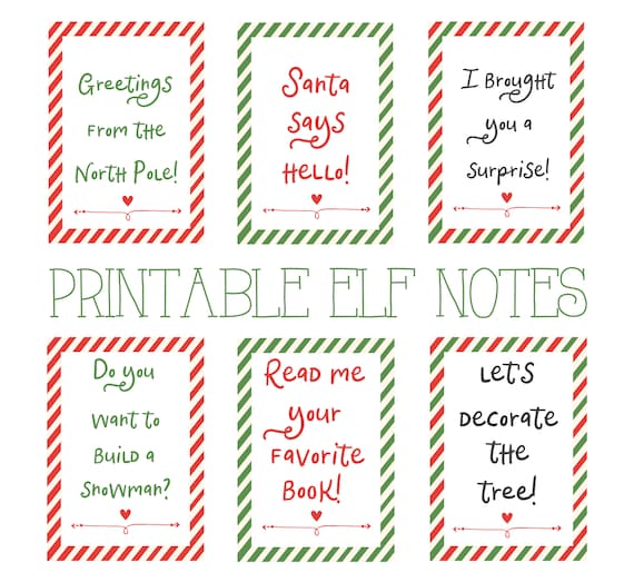 27 Printable Elf Notes / Digital Download / Elf Messages / Elf - Etsy