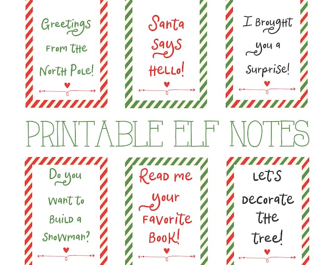 27 Printable Elf Notes / Digital Download / Elf Messages / Elf - Etsy