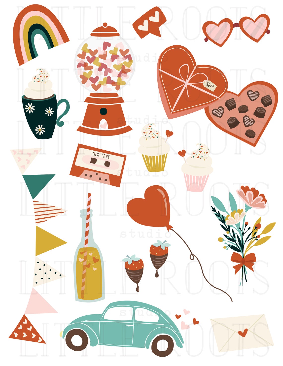 Valentine Clip Art / Valentine's Day / Chocolate Clip Art - Etsy