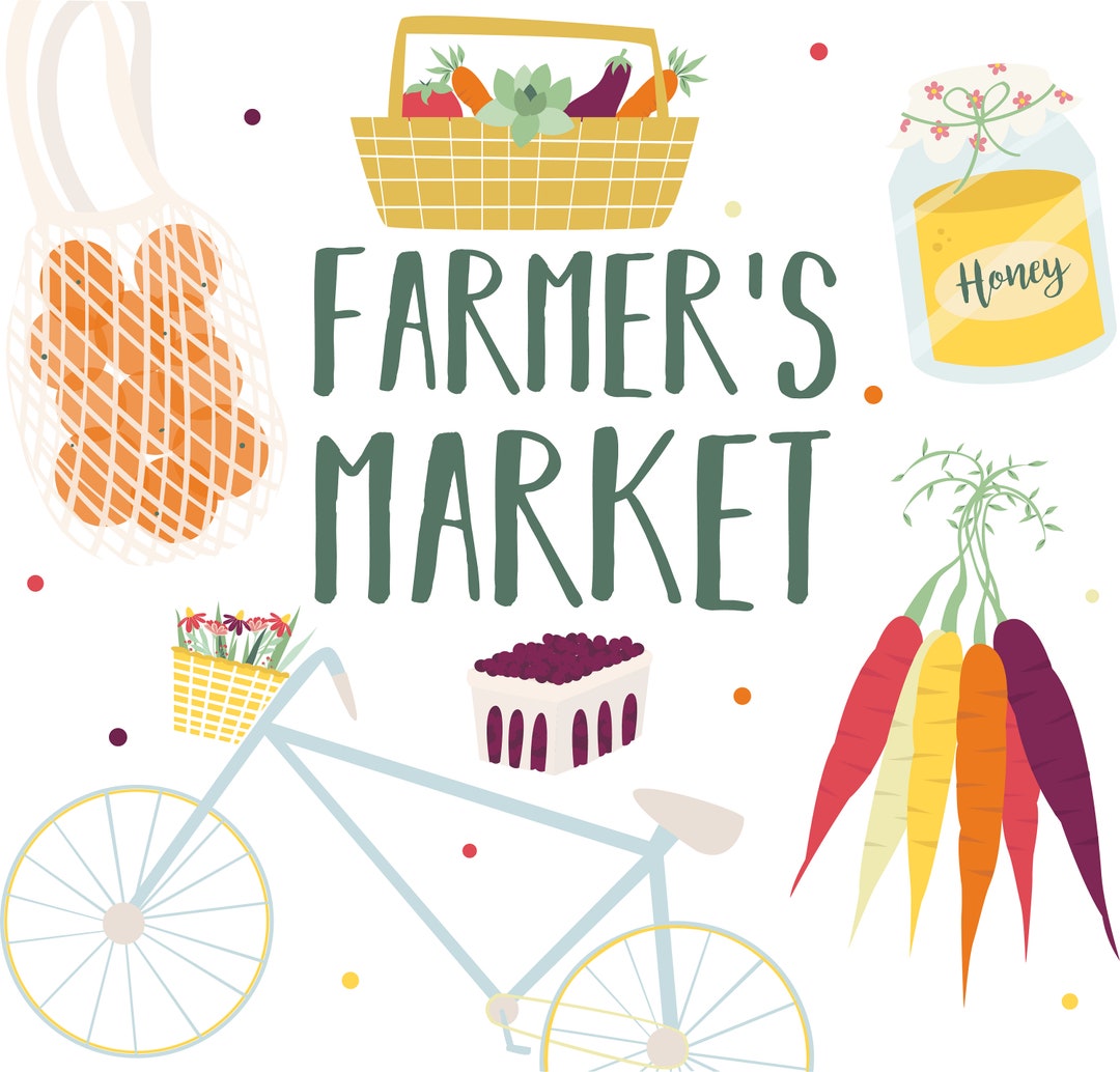 Farmer's Market / Market Clipart / Fresh Produce / Digital Download ...
