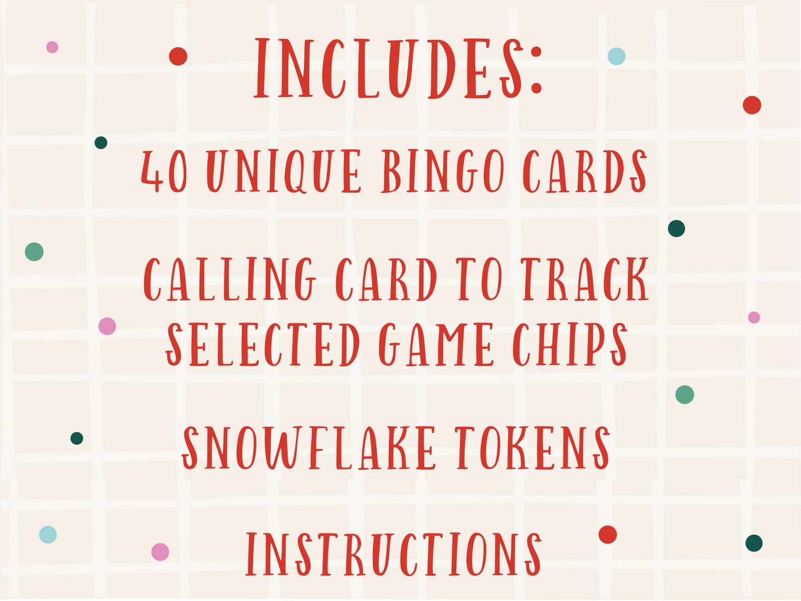 Christmas Bingo / Bingo Printable / 40 Unique Bingo Cards / Christmas ...
