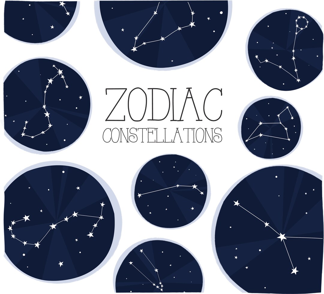 Zodiac Clipart / Zodiac Constellation / Astrology Art / Planner ...