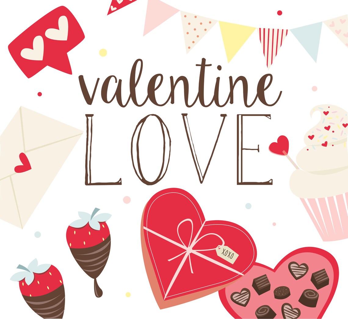 Valentine Clip Art / Valentine's Day / Chocolate Clip Art / Love Images ...