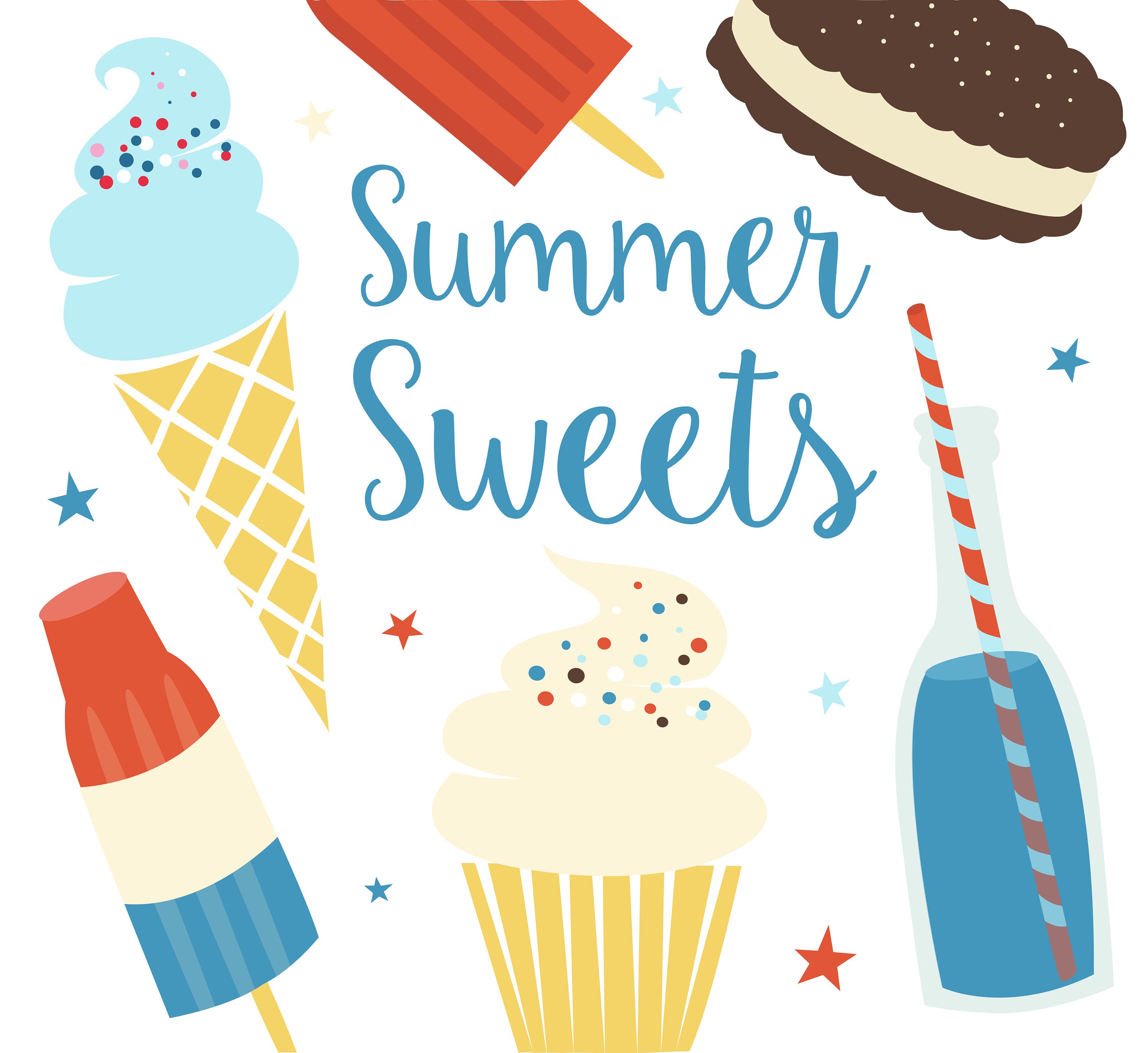 Summer Sweets Clipart / 4th of July Clipart / Summertime / Ice Cream ...