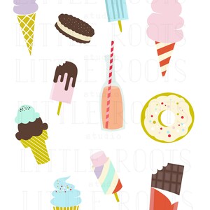 Sweet Treats Clipart / Summer Clipart / Ice Cream / Dessert Clipart ...