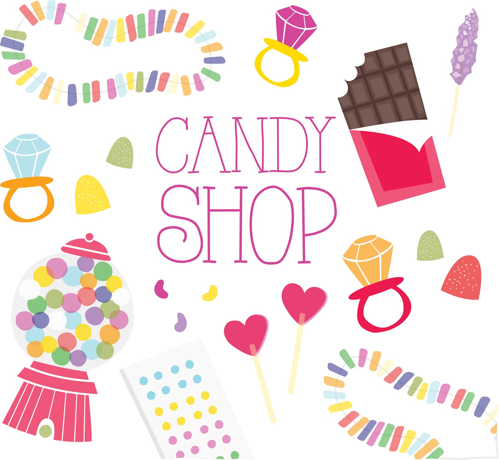 Candy Shop Clipart / Food Clipart / Cute Food Clipart / Chocolate ...