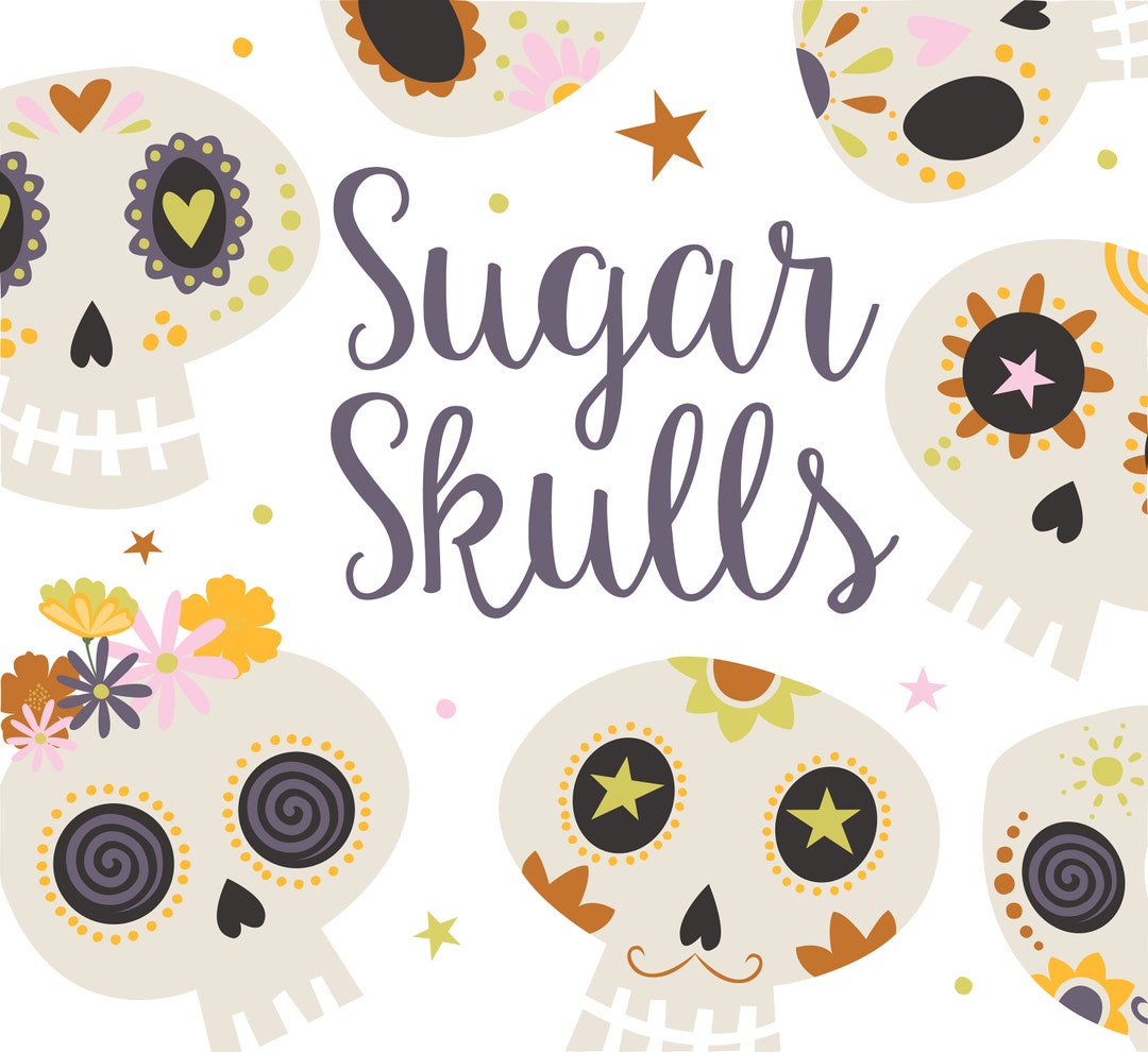 Sugar Skull Clipart / Day of the Dead / Halloween Clipart / Mexican ...