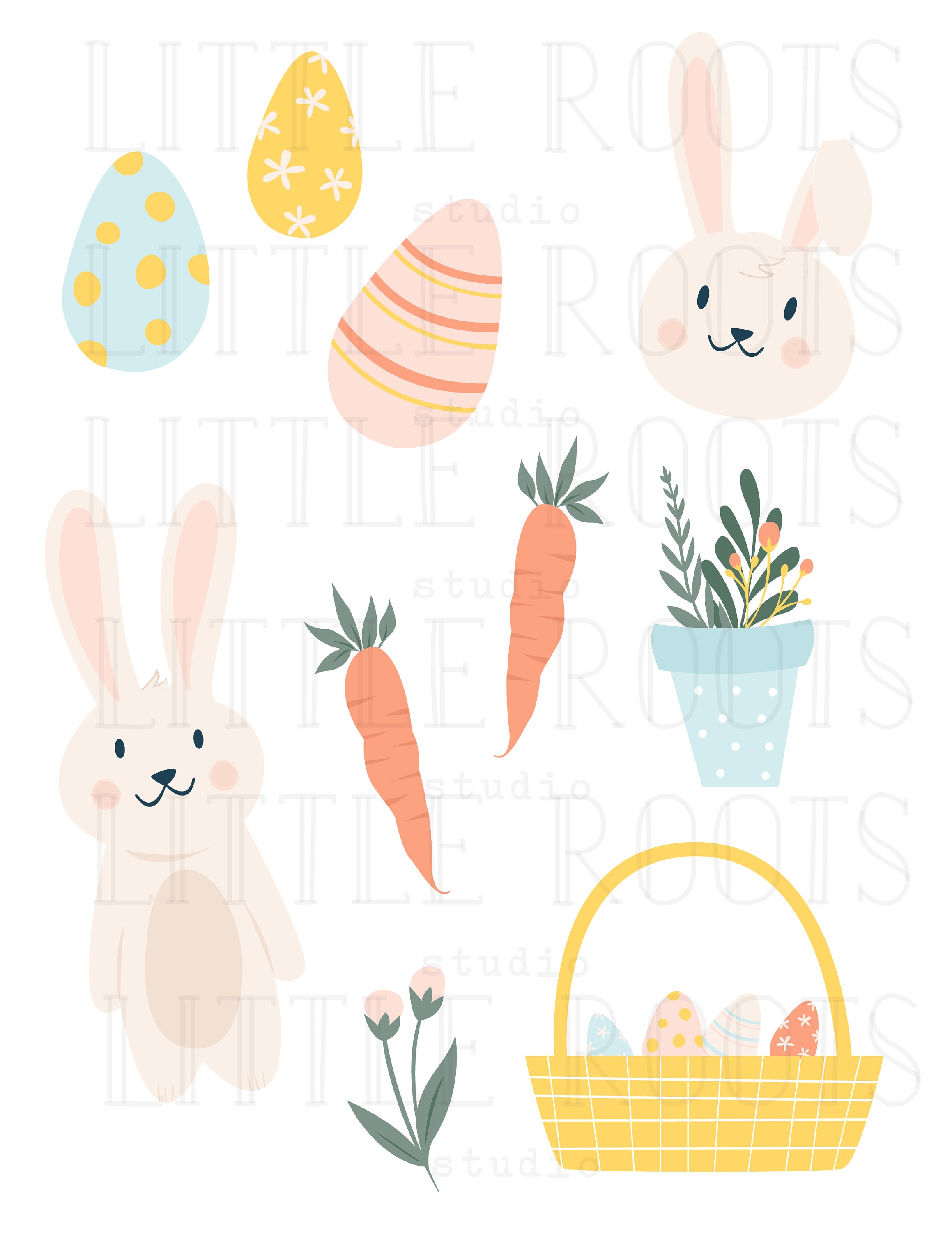 Easter Clip Art / Cute Easter / Spring Clip Art / Digital Download ...