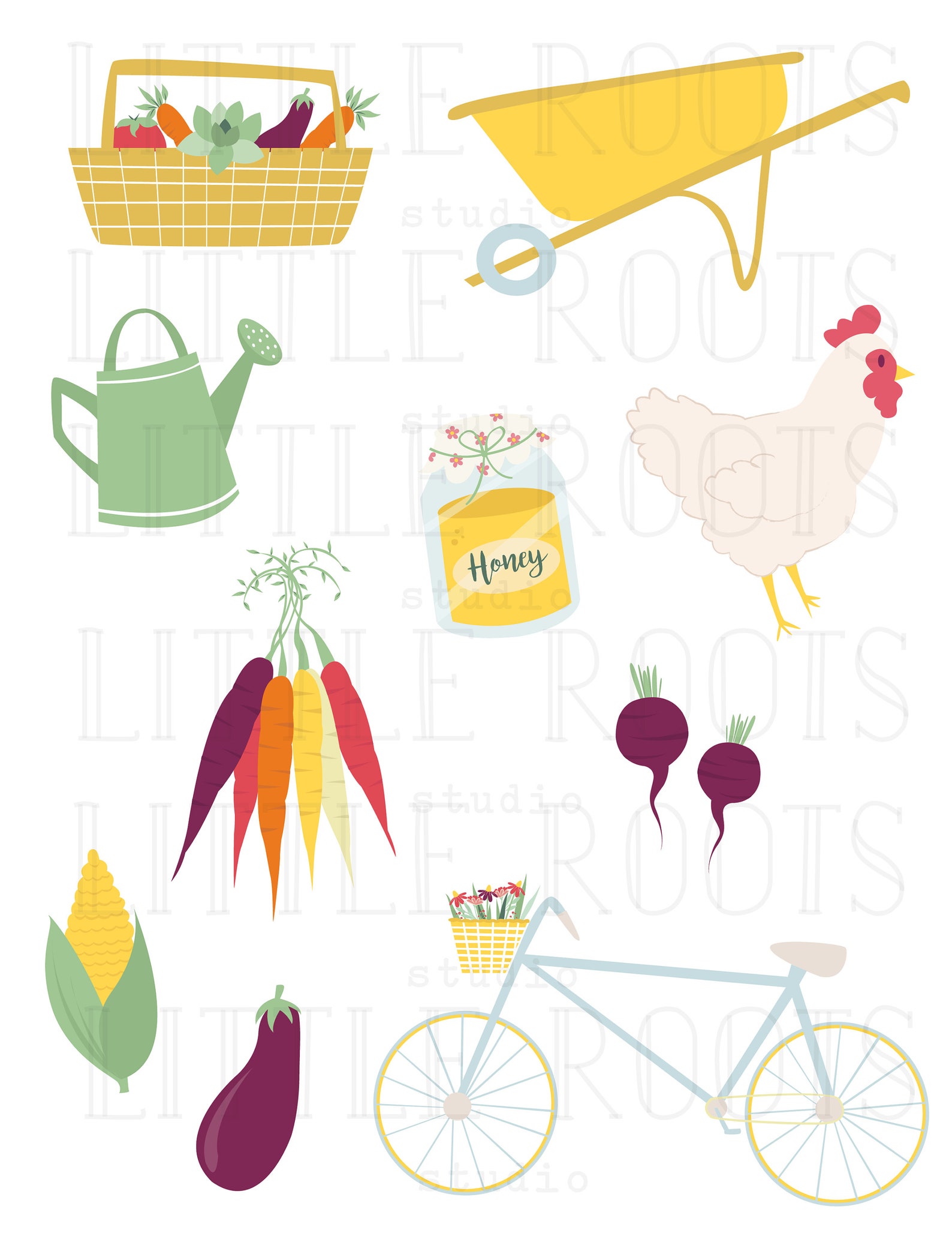 Farmer's Market / Market Clipart / Fresh Produce / Digital Download ...
