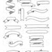Banner Doodles / Hand Drawn Banner Clip Art / Banner Clip Art / Blog ...