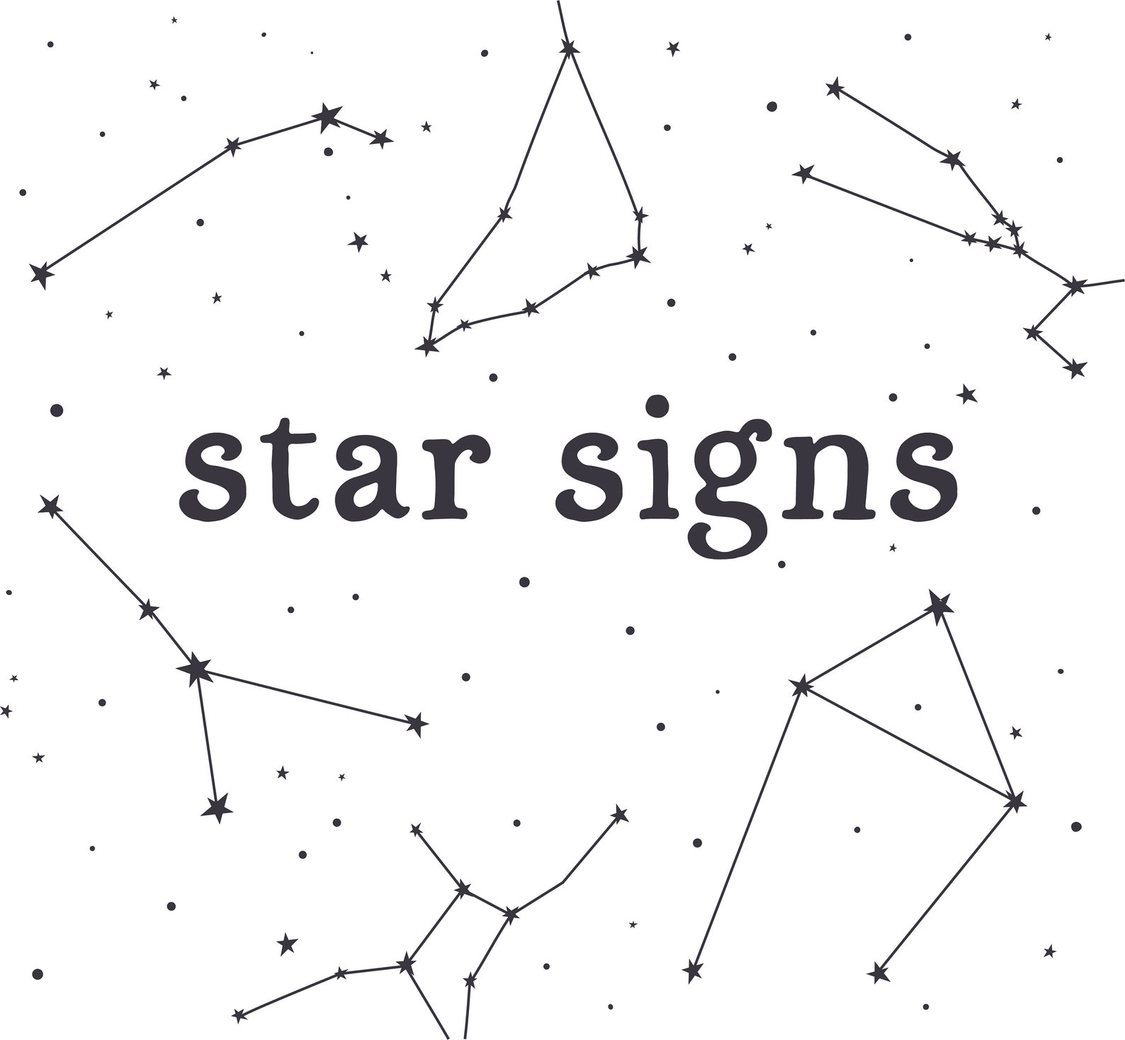 Star Signs Clip Art / Zodiac Constellation / Astrology Clip Art / Stars ...
