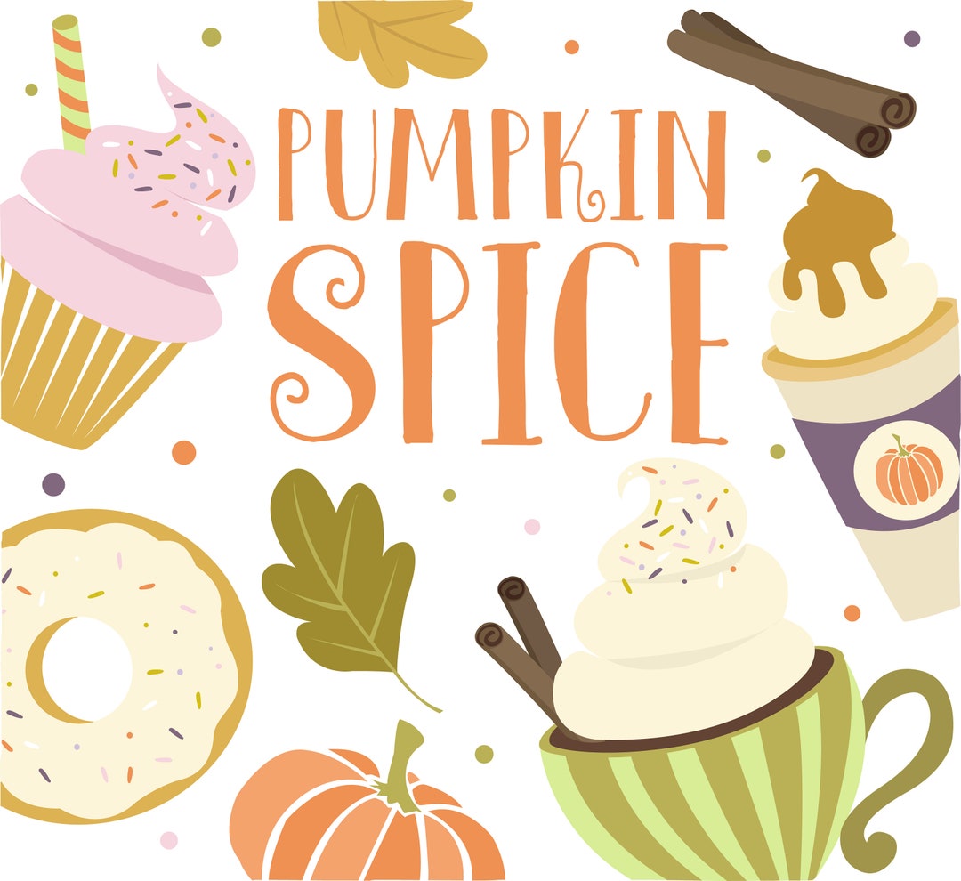 Pumpkin Spice Clipart / Pumpkin Spice / Autumn Stickers / - Etsy