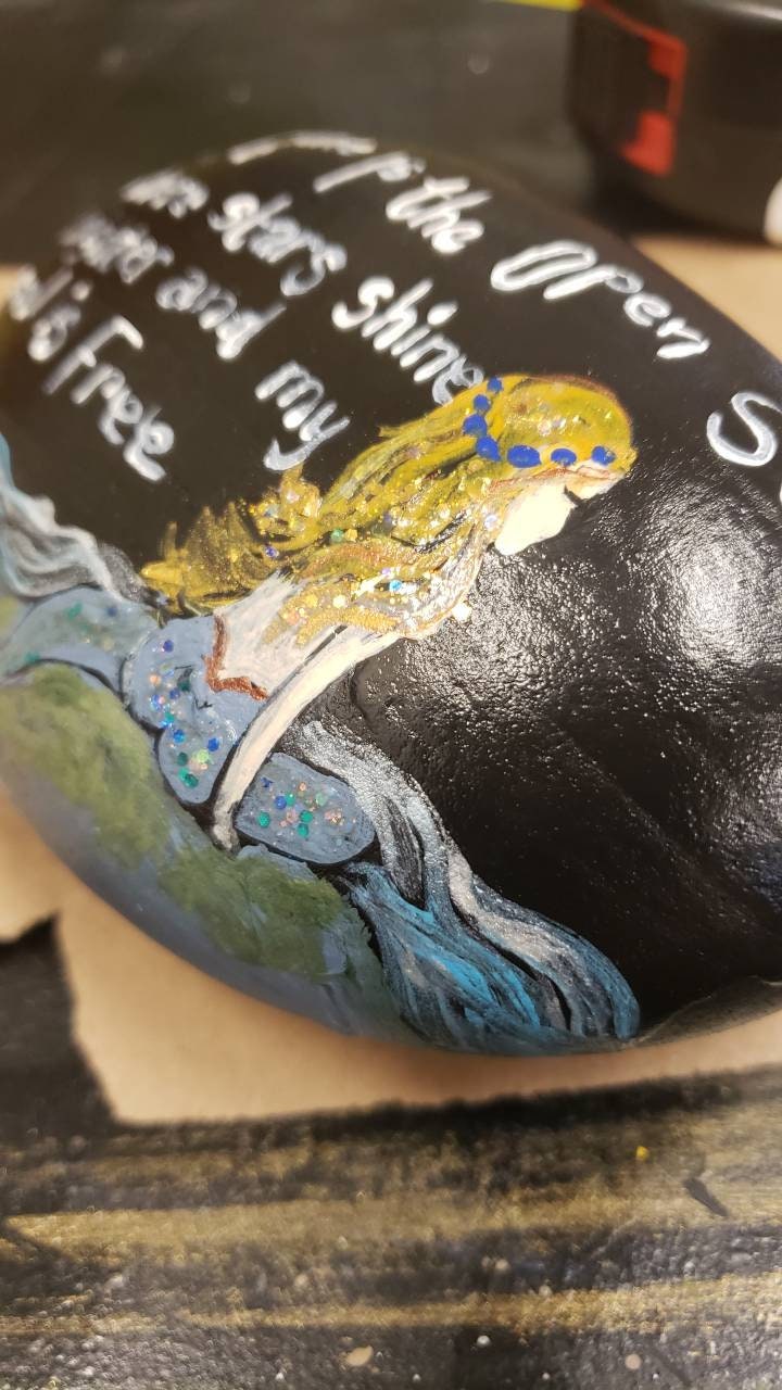 Mermaid Rock Art - Etsy