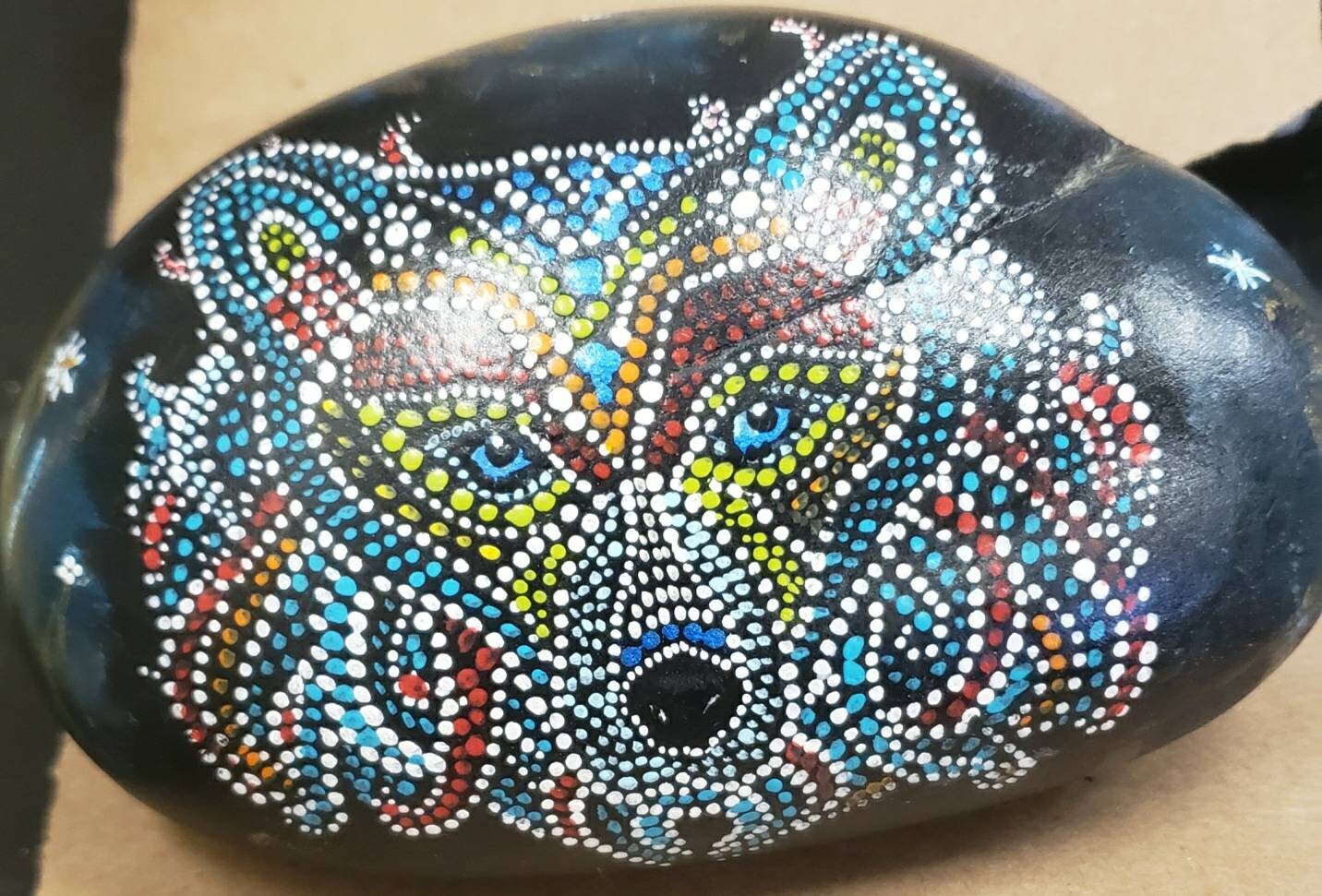Wolf Rock Art - Etsy