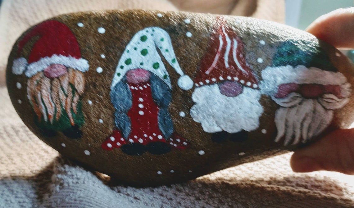 Adorable Hand Painted GNOME Rock. 1-2 Lbs - Etsy