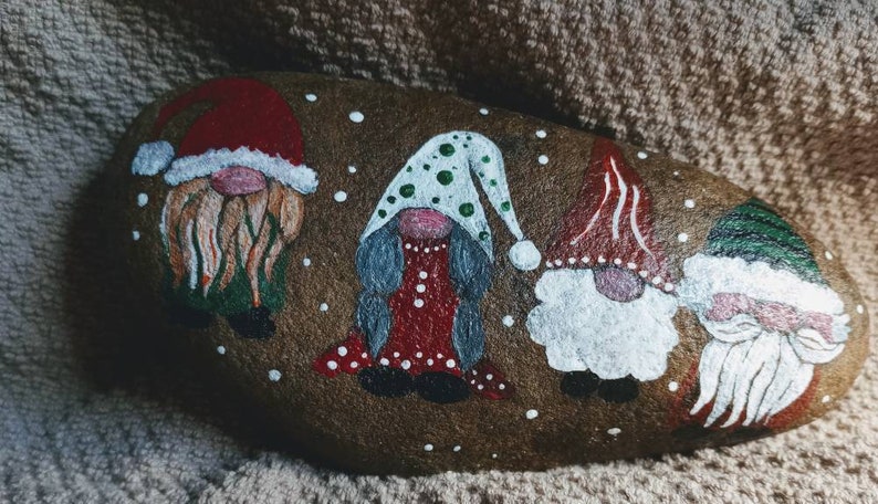 Adorable Hand Painted GNOME Rock. 1-2 Lbs - Etsy