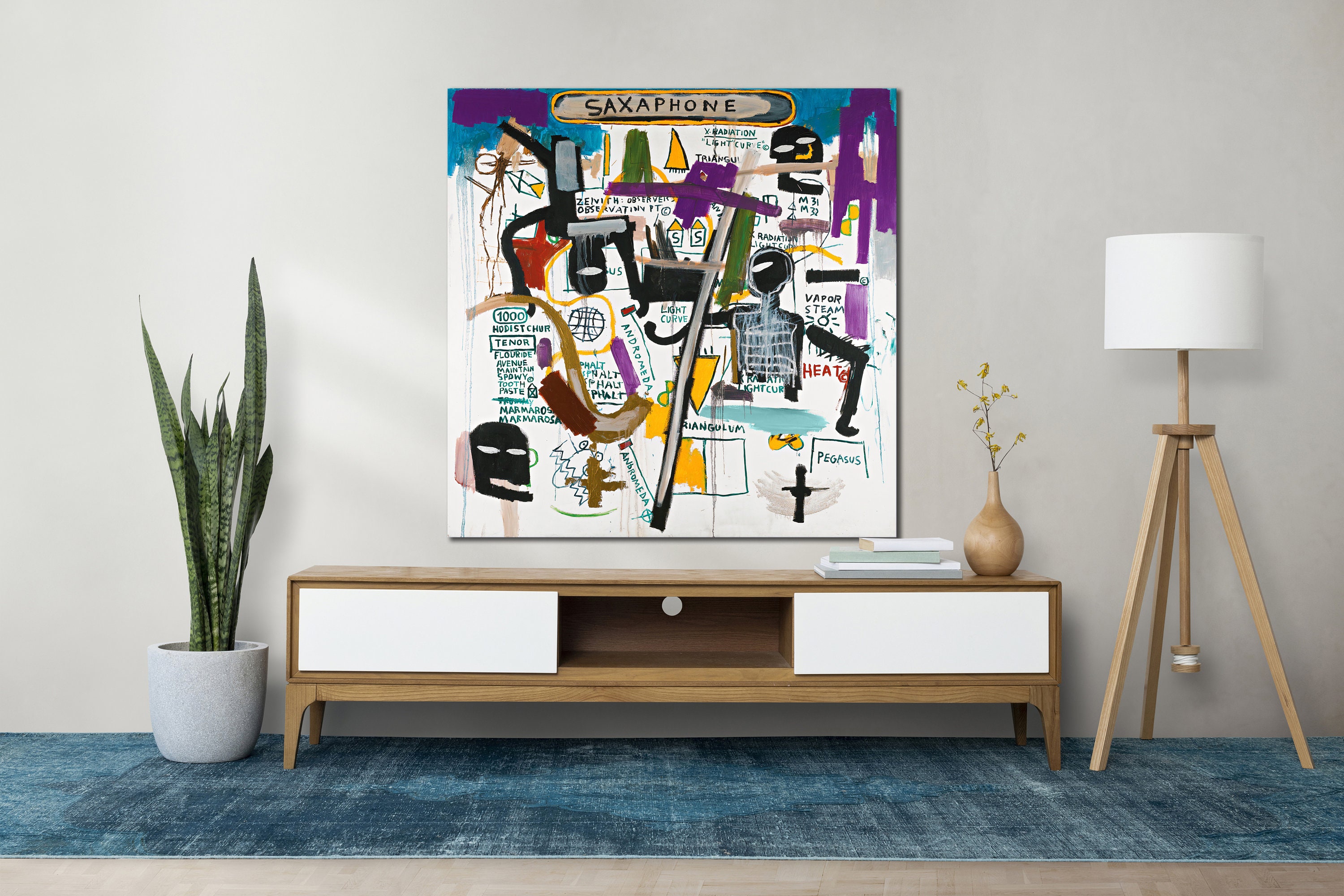 Basquiat Music Wall Art Canvas Print Street Art Canvas Basquiat ...